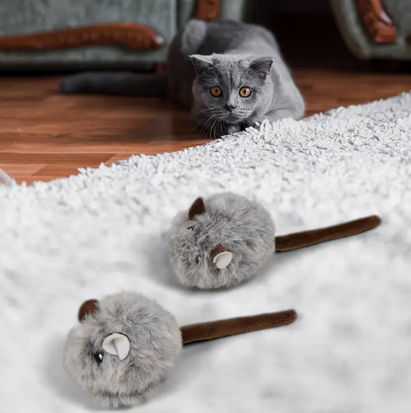 Plush Mouse Cat Toy – Soft Interactive Hunting Play for Cats & Kittens ...
